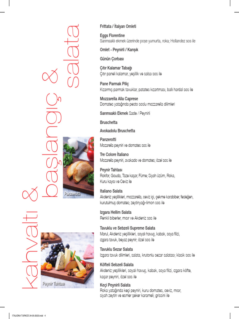 Italiano Menu TR | PDF