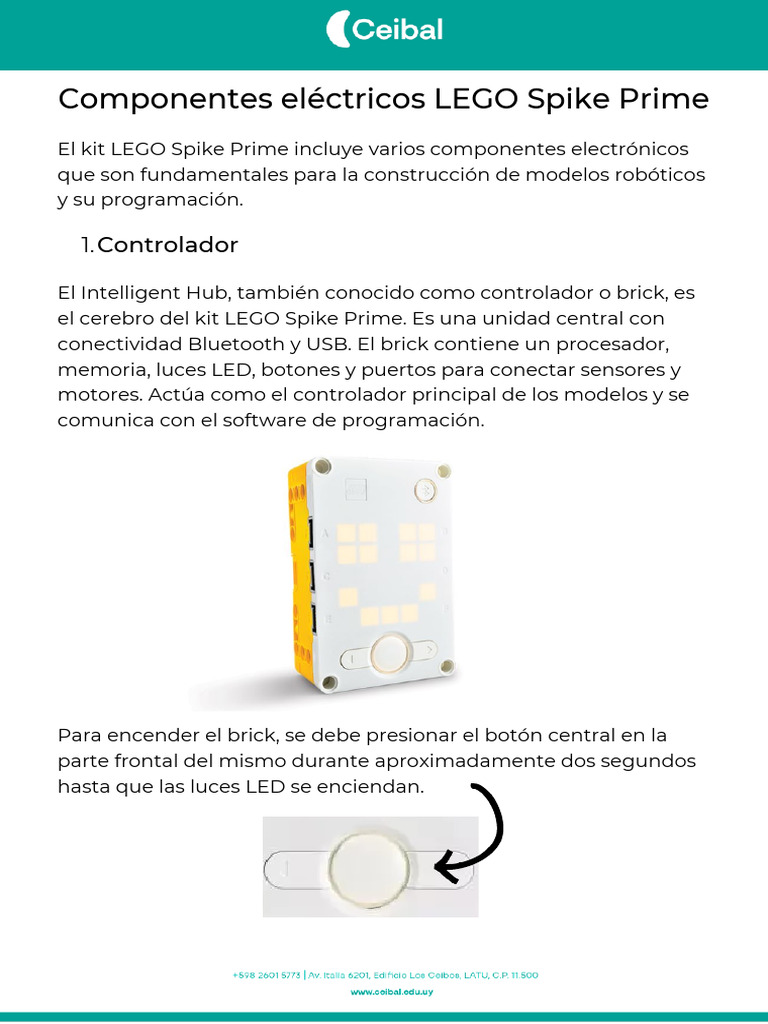 Componentes del Kit LEGO Spike Prime | PDF | Programa de computadora ...