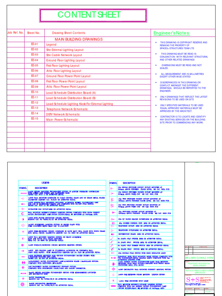 Electrical Drawing For Olawale Ayeni | PDF