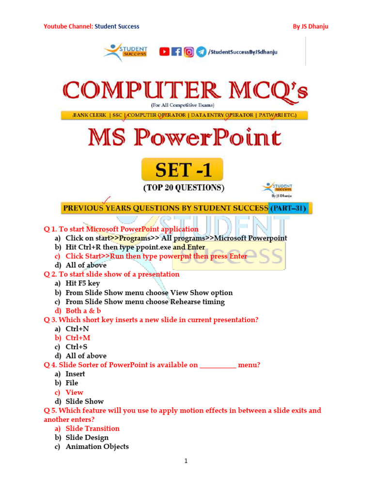 PowerPoint Basics for Students | PDF | Typefaces | Microsoft Power Point