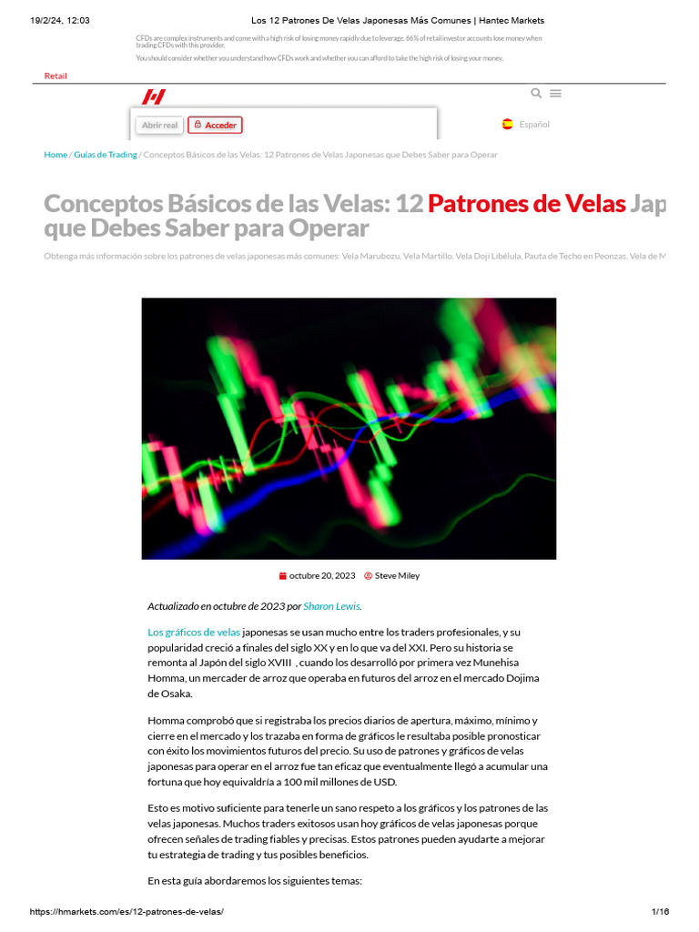 Patrones de Velas Japonesas Clave | PDF | Inversiones | Sector privado
