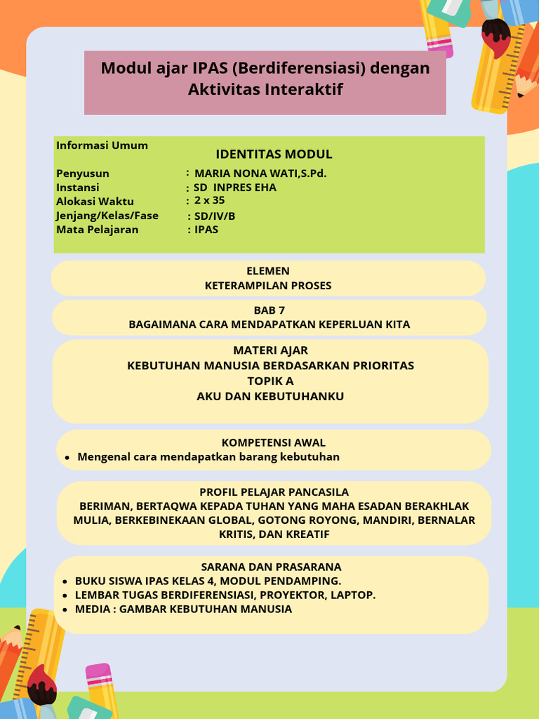 Modul Ajar Maria | PDF