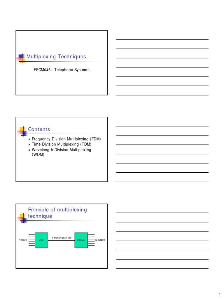 EECM0461 Multiplexing | PDF | Sampling (Signal Processing) | Modulation