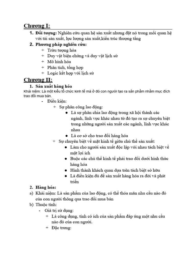 Đề Cương KTCT 3 | PDF