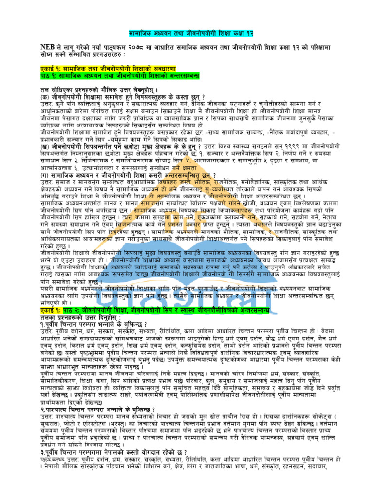 Social-Studies-XII-Questions-Answer-2078_watermark | PDF
