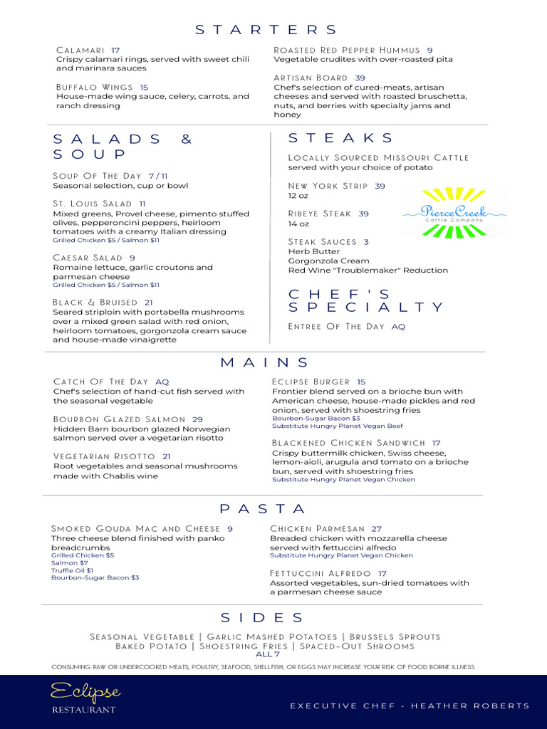 Dinner Menu | PDF | Salad | Foods