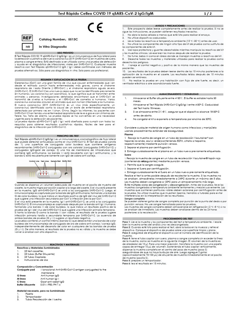 Prueba Rapida Cellex | PDF | Enfermedades y trastornos | Epidemiología