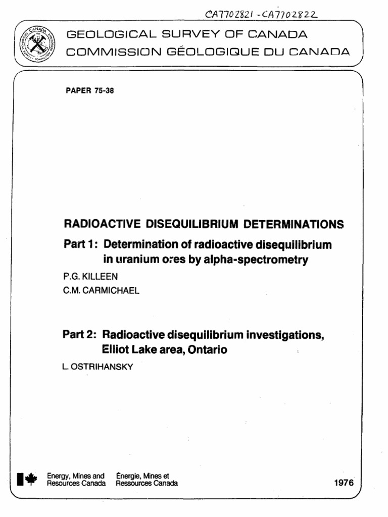 Radioactive Disequilibrium in Uranium Ores | PDF | Radioactive Decay ...