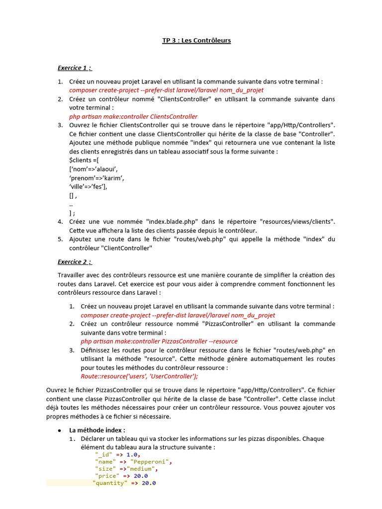 Tp3 (Les Controlleurs) | PDF | Fichier informatique | Programmation ...