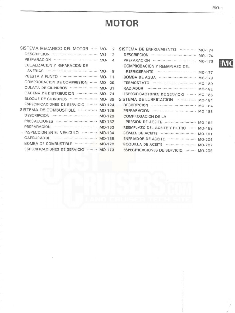 Toyota 1FZ-F Motor | PDF