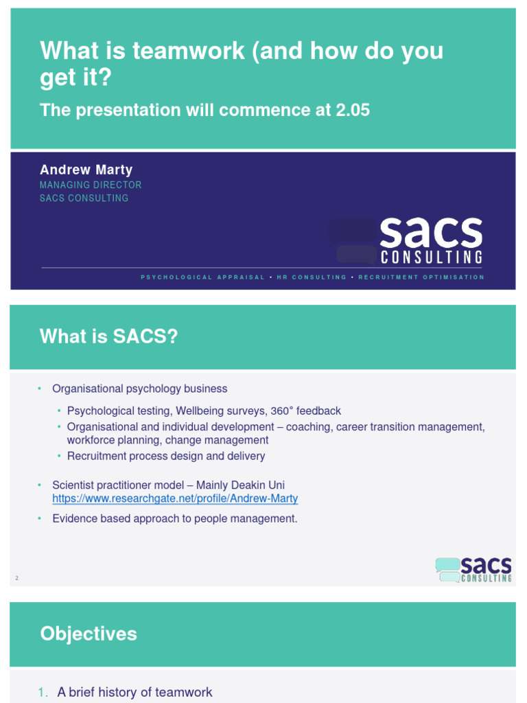 What Is Teamwork Presentation SACS Consulting | Download Free PDF ...