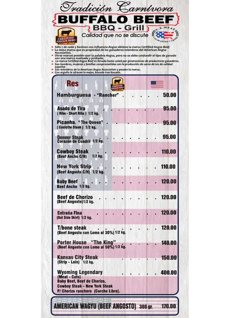 Carta Buffalo Beef | PDF