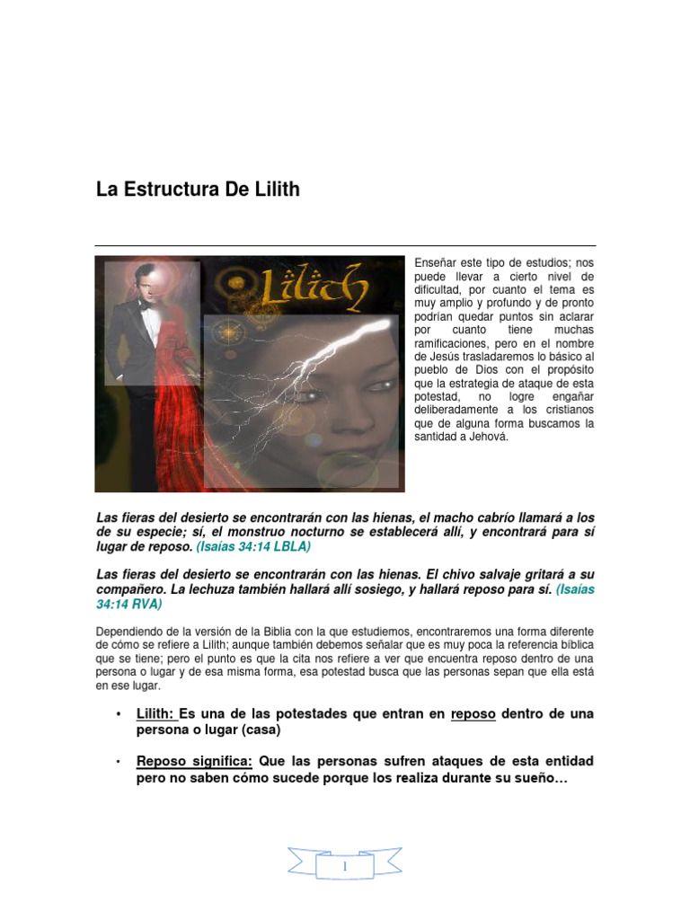 La Estructura De Lilith 1 | PDF | Lilith | Demonios