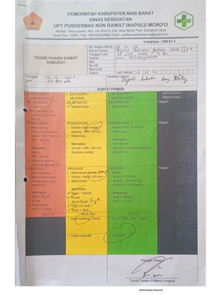 Askep RTGD DGN CKR | PDF