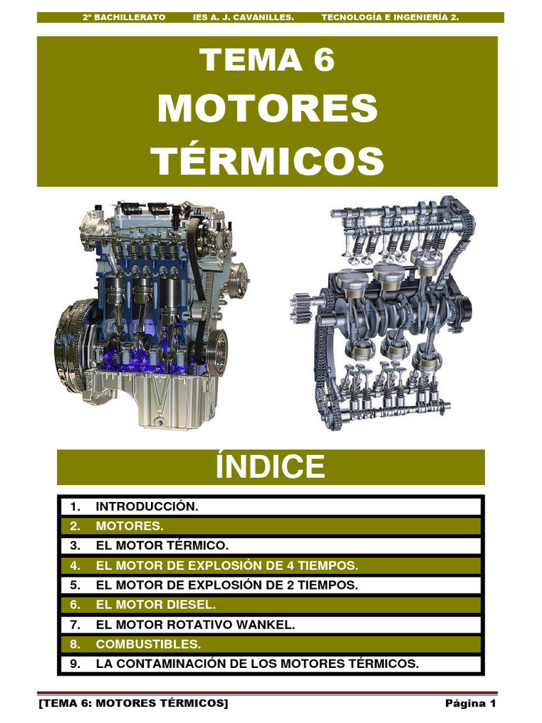 Tema 06. Motores Térmicos. 2 Baca | PDF | Tecnología