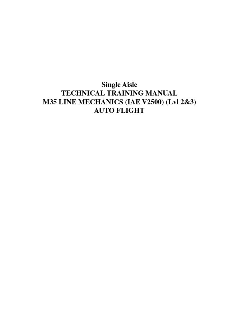 M35 Line Mechanics: Auto Flight Manual | PDF | Aircraft Flight Control ...
