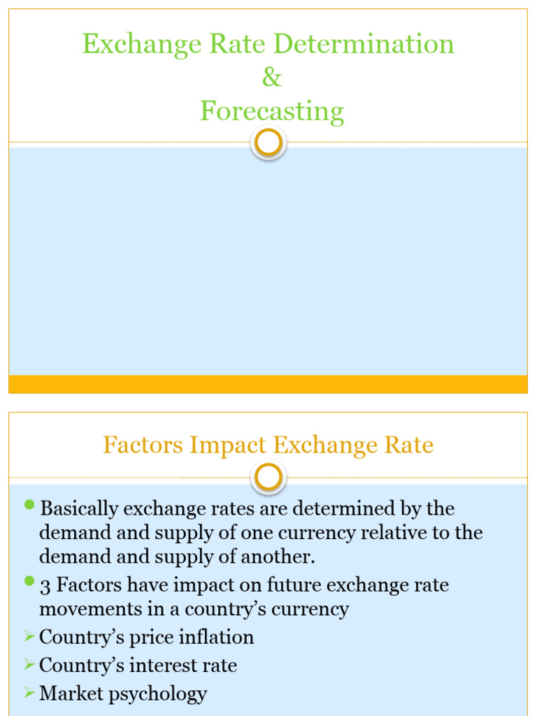 3-Exchange Rate Determination and Forecasting | PDF | Exchange Rate ...