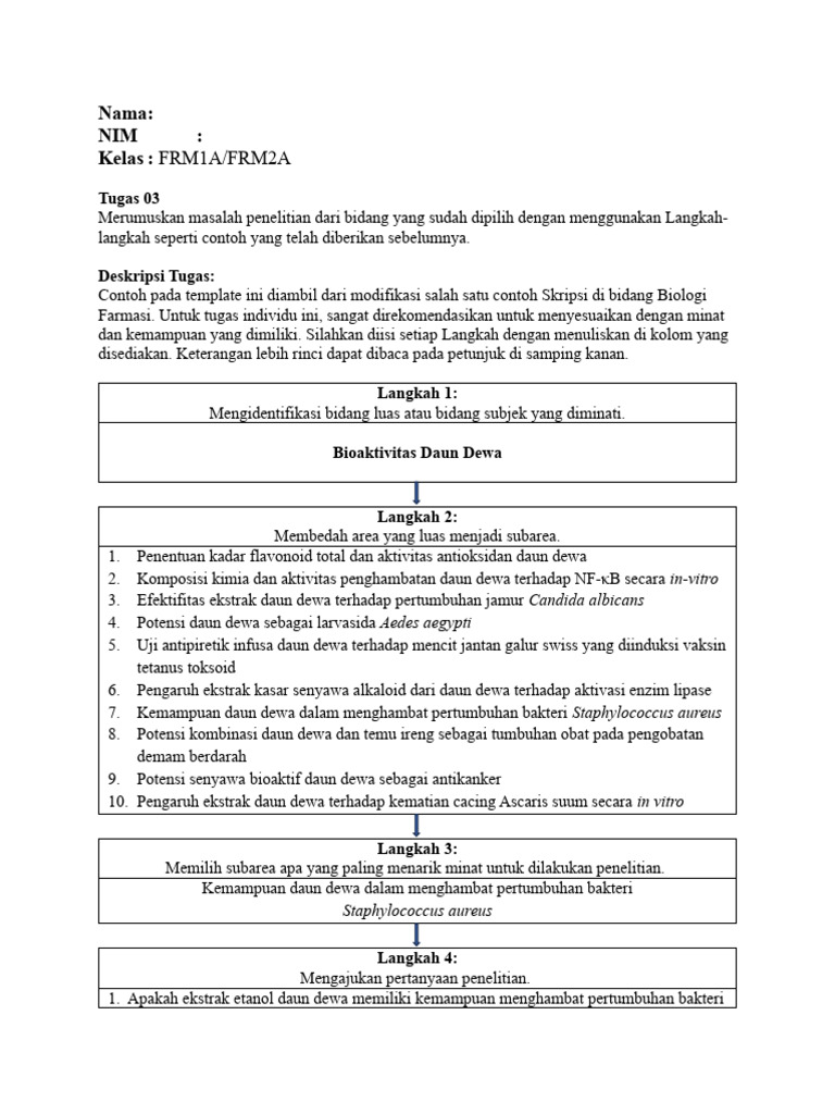 Template Tugas 03 | PDF