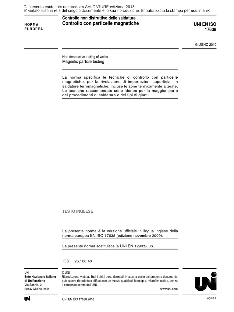 Uni en Iso 17638 MT | PDF