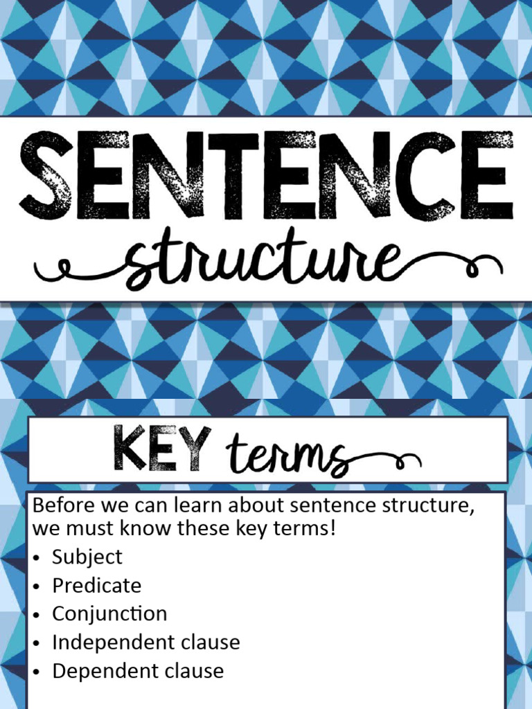 Sentence Structure (1) | PDF | Subject (Grammar) | Sentence (Linguistics)