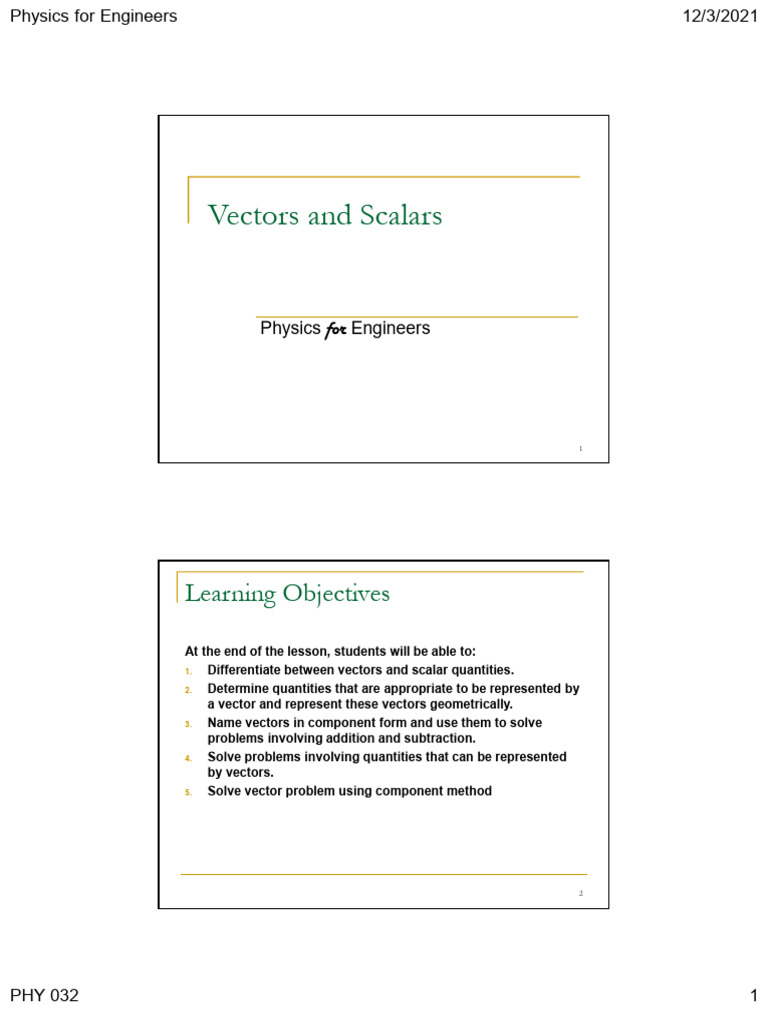 day 1 vector | PDF | Euclidean Vector | Angle