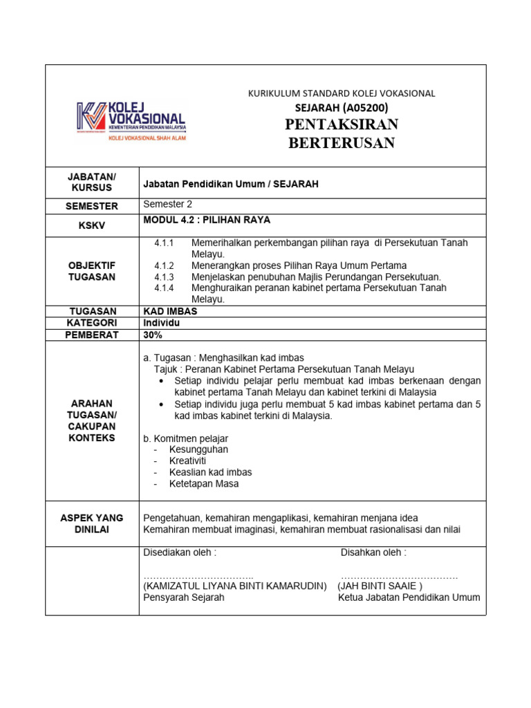 PB Sem2 Soalan & Arahan Tugasan | PDF