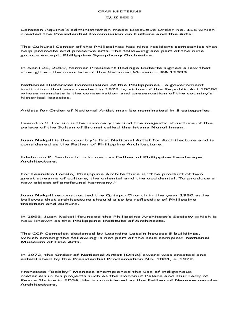 Cpar Midterms | PDF | Philippines