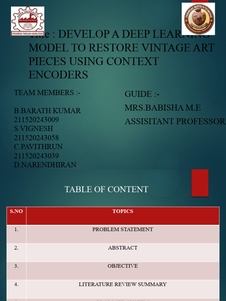 1st Review 1 | PDF | Deep Learning | Computer Vision