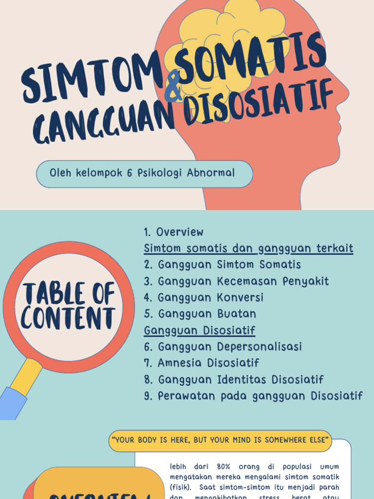 Simtom Somatis & Gangguan Disosiatif | PDF | Pengembangan Diri | Sains ...