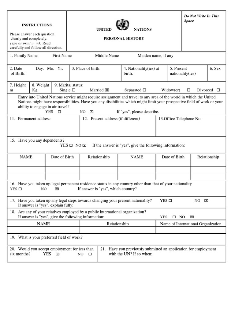p11- Personal History Profile - English | PDF | Employment | Salary