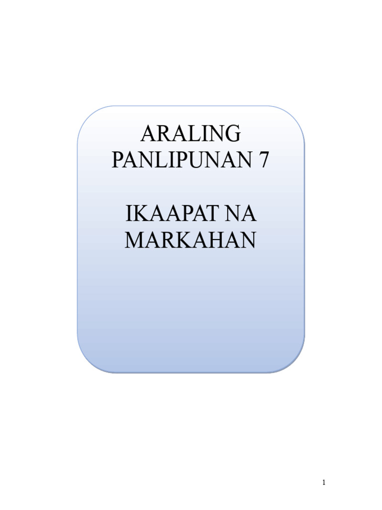 4th Grading Module Edited - 112811 | PDF