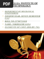 Example of Consumable Material in Cost Sheet Direct Expense | PDF ...
