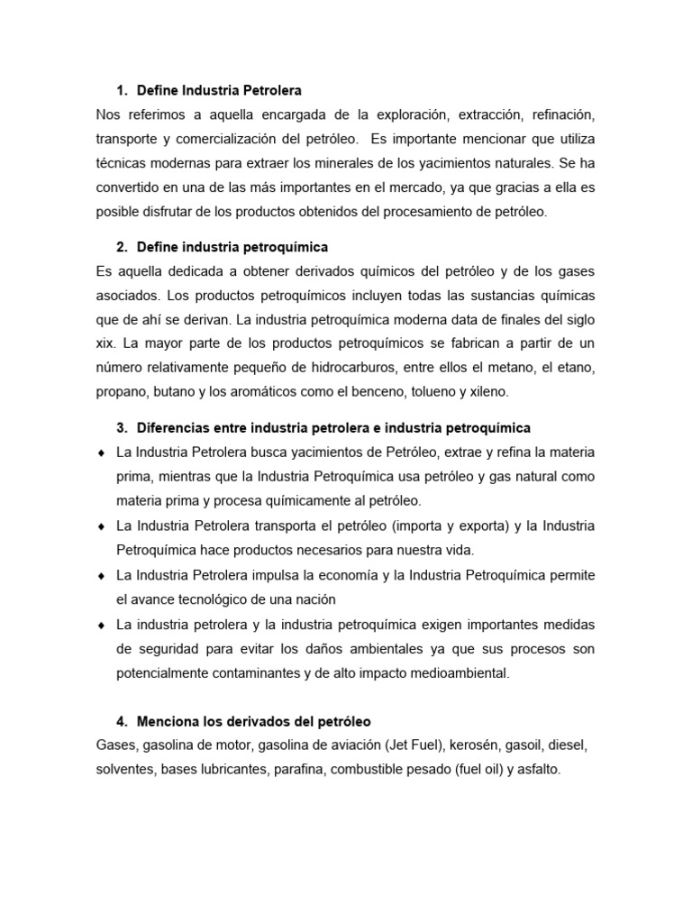 Industria Petrolera y Petroquímica | PDF | Tecnología