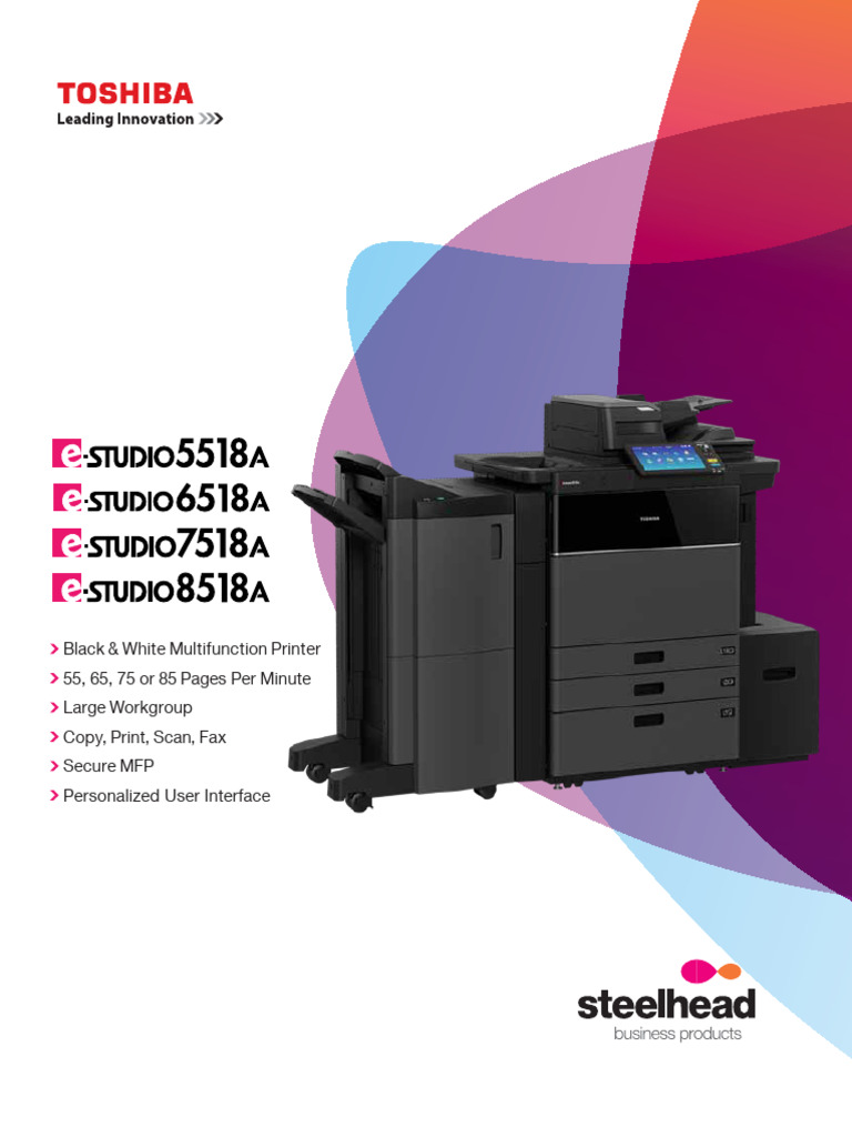 Toshiba e Studio 5518a 6518a 7518a 8518 Brochure | PDF | Microsoft ...