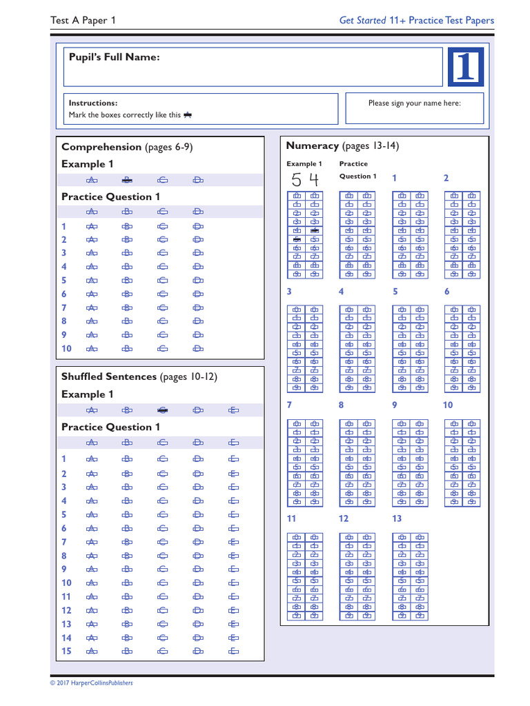 Complete Get Started Test A Paper 1 | PDF | Cognition | Learning