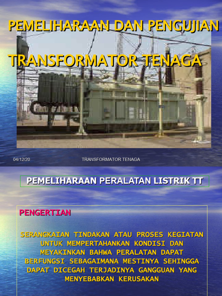 Pemeliharaan Transformator Tenaga Efektif | PDF