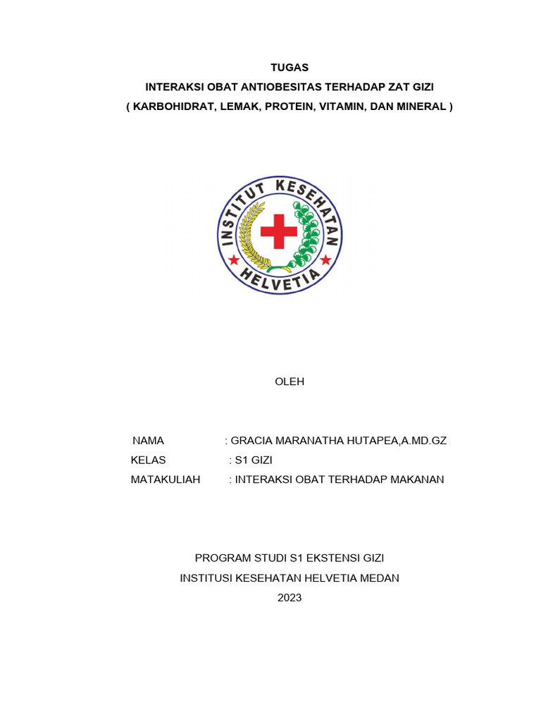 Interaksi Obat Ant obesitas dan Zat Gizi | PDF