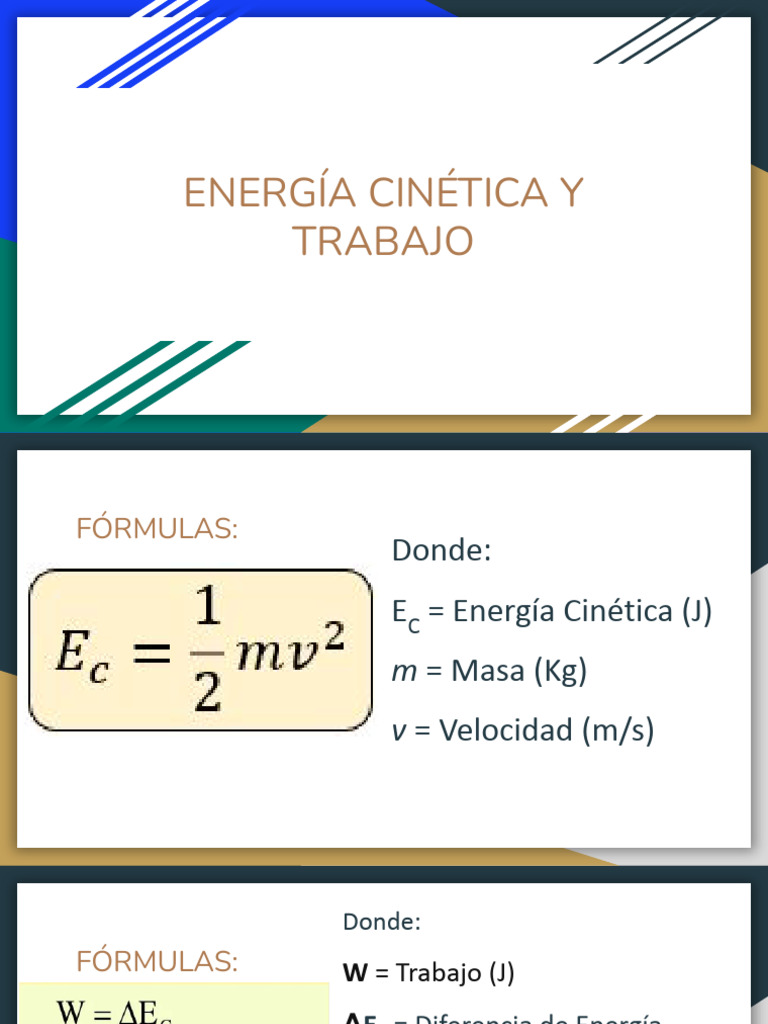 Energía Cinética, Potencial, Mecánica y Trabajo | PDF | Masa | Energía ...