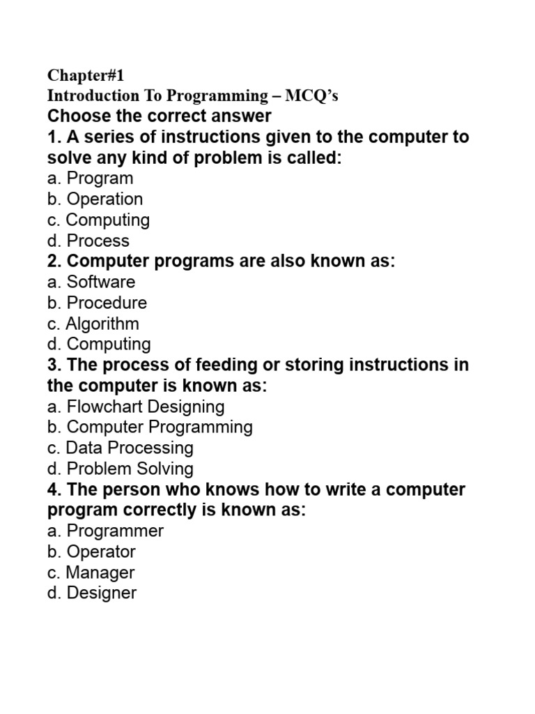 Chapter 1to5 Class10 | PDF | Computer Program | Programming Chapter 1to5 Class10 | PDF | Computer Program | Programming