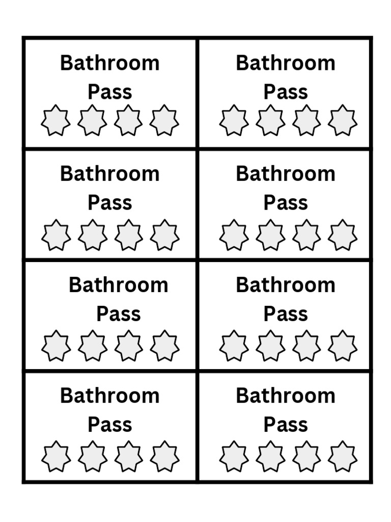 Bathroom Pass | PDF