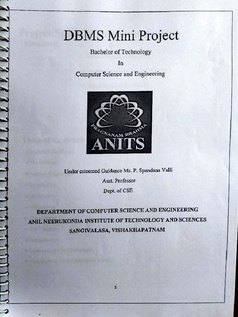 DBMS MiniProject | Download Free PDF | Relational Database | Relational Model
