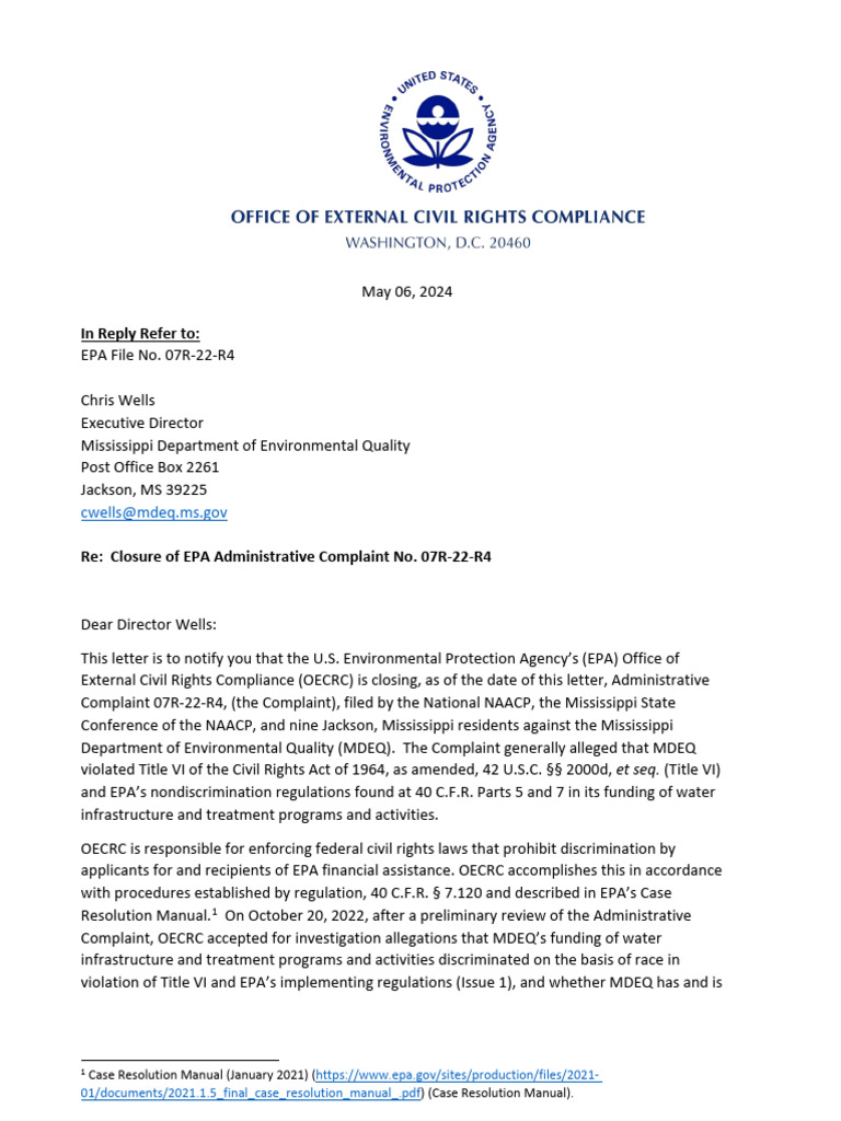 Mdeq Final Determination Epa File No. 07r 22 r4 W Attachment 2 | PDF ...