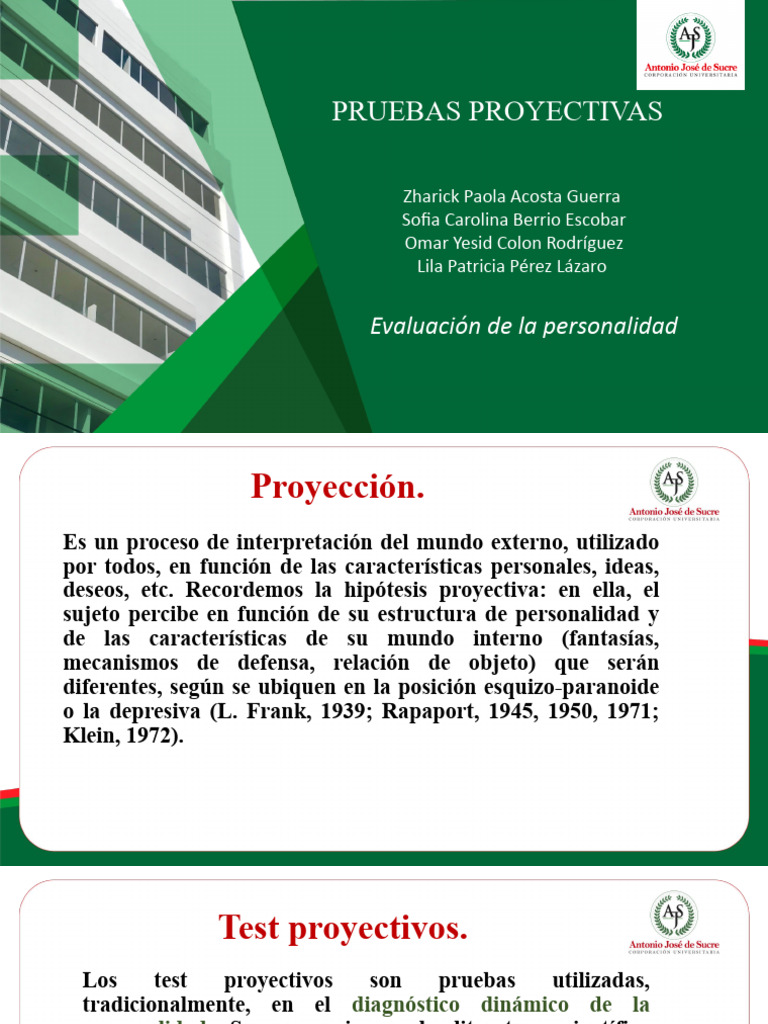 Pruebas Proyectivas | PDF | Sicología | Ciencias del comportamiento
