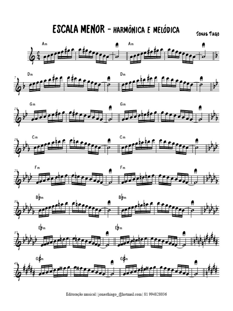 Escala Menor - Harmônica e Melódica | PDF
