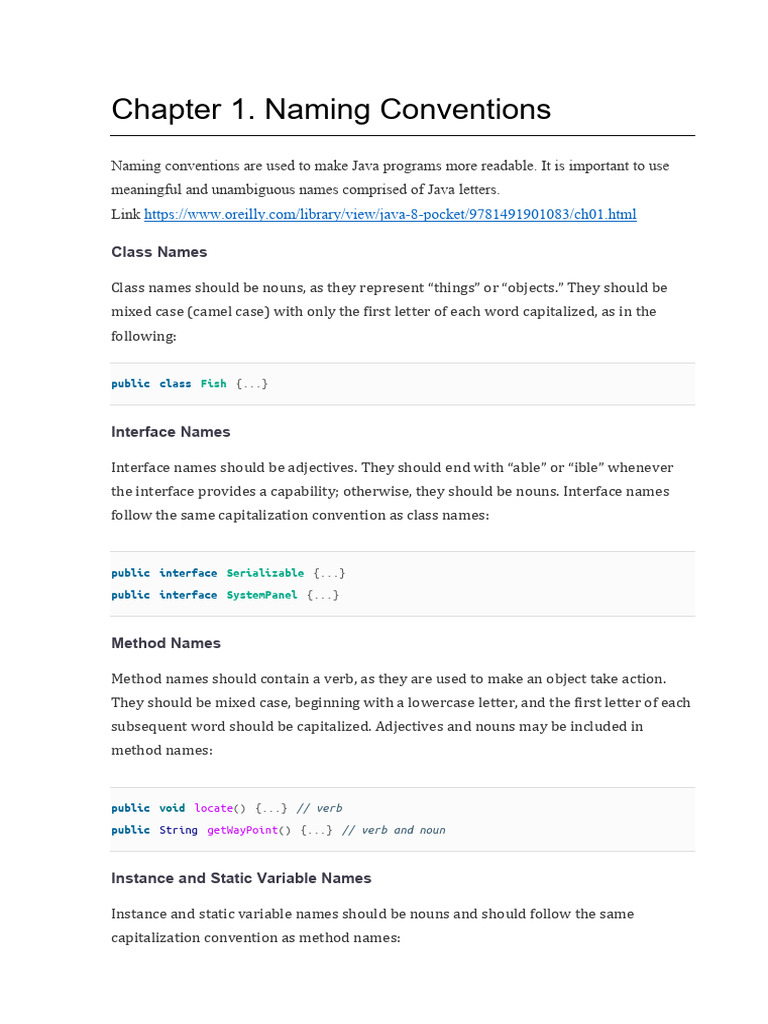 Naming Conventions | Download Free PDF | Method (Computer Programming) | Letter Case