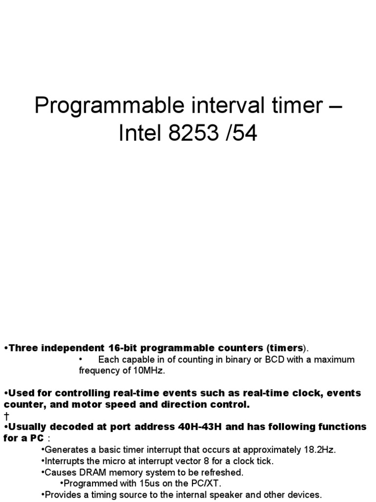 Programmable Interval Timer 8253 or 8254 | PDF | Electronic Engineering | Electronics