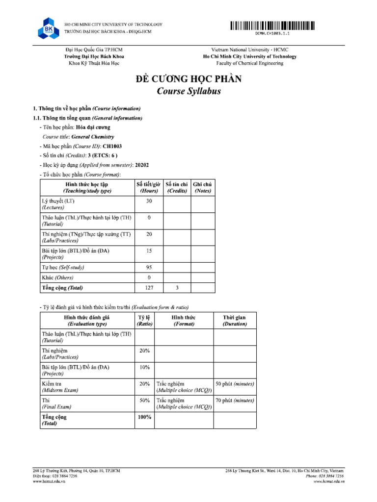 DCMH - Hoa Dai Cuong | PDF