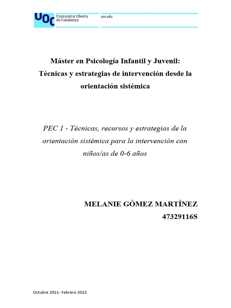Melanie Gomez Martinez Pec - 1 - Ib | PDF | Dolor | Comportamiento