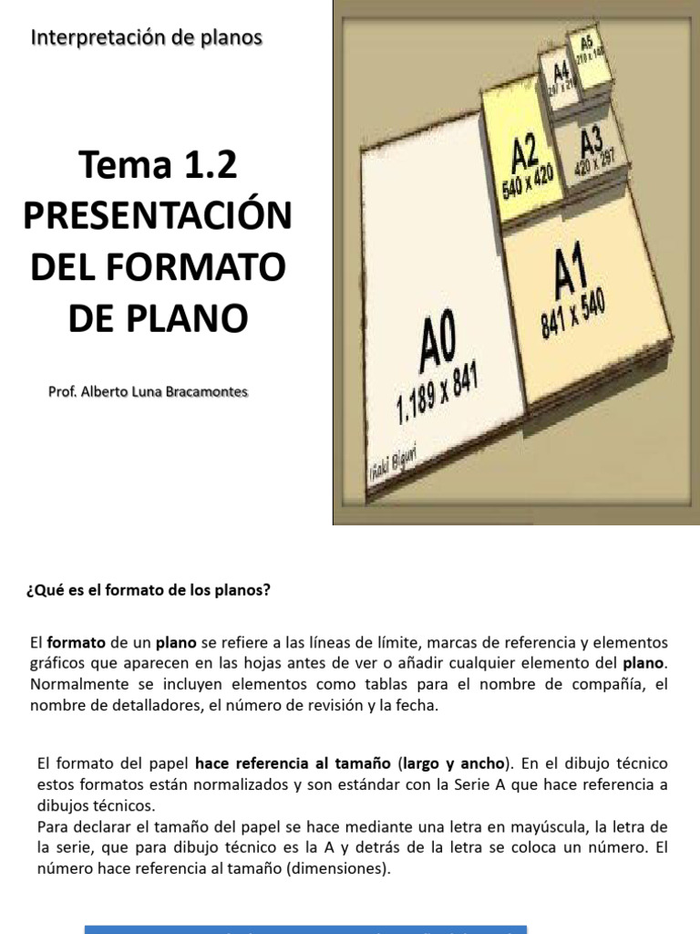 Formatos de Planos Técnicos | PDF | Métodos y materiales de enseñanza ...