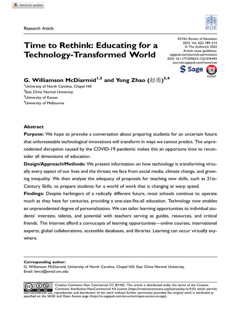 mcdiarmid-zhao-(zhao-yong)-2022-time-to-rethink-educating-for-a-technology-transformed-world ...